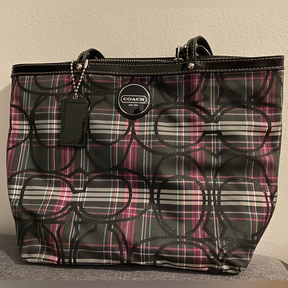 Coach | Bags | Coach Signature Tartan Plaid Shoulder Bag | Poshmark